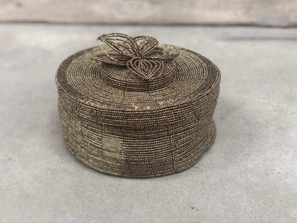 Beaded Basket With Lid - Large – Shop with a Mission